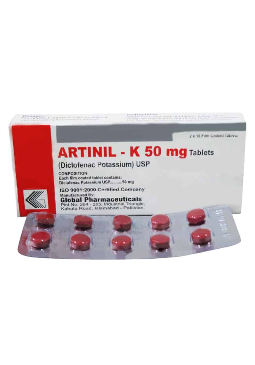 Artinil K 50Mg Tablets - medimart.pk